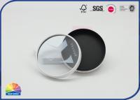 China False Eyelashes Package Flat Paper Tube With Visible PET Film Lid for sale