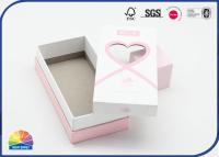 China Heart Shaped Window Iridescent Paper Rigid Gift Box Logo Embossing for sale