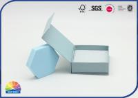 China 157gsm Jewelry Package Necklace Gift Paper Box Hinged Lid Flocking Tray for sale