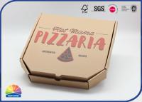 China Custom Printed Kraft Paper Pizza Box Food Grade Corrugated Material for sale