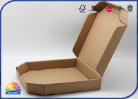 China Custom Printed Kraft Paper Pizza Box Food Grade Corrugated Material for sale