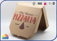 China Custom Printed Kraft Paper Pizza Box Food Grade Corrugated Material for sale