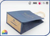 China 180gsm Eco Natural Kraft Paper Bags With Paper Handle Customized Logo for sale