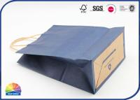 China 180gsm Eco Natural Kraft Paper Bags With Paper Handle Customized Logo for sale
