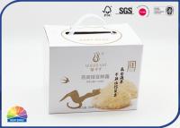 China 4C Print E Flute Portable Corrugated Packaging Box With Plastic Handle for sale