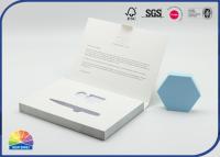 China 4c Printed Book Shaped Paper Box With EVA Foam Pen Present Package for sale