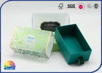 China Cardboard Inner Drawer Paper Box PET Material Cover With Flocking Ribbon for sale
