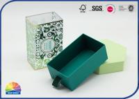 China Cardboard Inner Drawer Paper Box PET Material Cover With Flocking Ribbon for sale