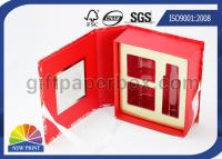 China Popular Design Printed Luxury Hinged Lid Gift Box Red Flat Pack Gift Set Fold Paper Box for sale