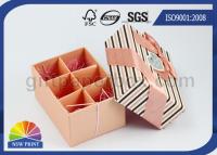 China Fashion Reusable Hard Cover Pink Lovely Paper Box with Dividers Inside , Wedding Gift Boxes for sale