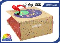 China Recycled Brown Kraft Paper Gift Bag With Ribbon Handle For Birthday Party Gifts for sale