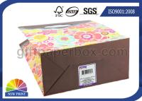 China Cute Personalized Small Wrapping Paper Gift Bag with Die Cut Handle for Gift Packaging for sale