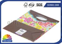 China Cute Personalized Small Wrapping Paper Gift Bag with Die Cut Handle for Gift Packaging for sale