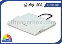 China White Kraft Paper Custom Printed Paper Shopping Bags Wholesale with Twisted Paper Handle for sale