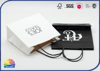 China Glossy Lamination 1C Printed Kraft Paper Bags 180gsm With Paper Handle for sale