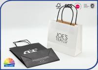 China Glossy Lamination 1C Printed Kraft Paper Bags 180gsm With Paper Handle for sale