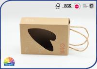 China Recyclable Kraft Paper Folding Carton Box Die Cut Window With Handle for sale