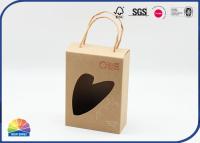 China Recyclable Kraft Paper Folding Carton Box Die Cut Window With Handle for sale