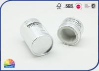 China Logo Embossing Silver Card Paper Tube Packaging For Snack for sale