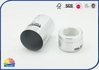 China Logo Embossing Silver Card Paper Tube Packaging For Snack for sale