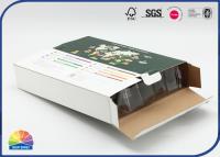 China Decorated Cardboard Corrugated Packaging Box Silver Stamping With Tray for sale