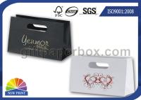 China Customized Christmas Gift Packaging Bag with Die Cut Handles Ribbon Bowknot for sale