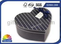China Fancy Heart Shaped Paper Gift Box For Women , Jewellery Packaging Box With Ribbon for sale