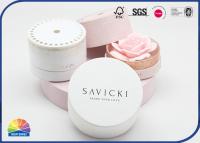 China Preserved Flower Paper Packaging Tube 4C Printed Gold Stamping Logo for sale