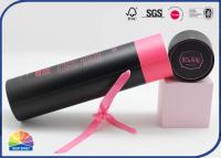 China Wine Bottle Paper Packaging Tube Matte Lamination With Ribbon Handles for sale