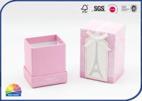 China Rigid Handmade Paper Gift Box With Bow Ribbon Shimmering Powder for sale