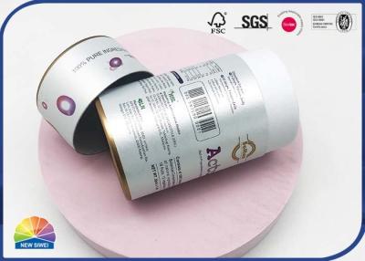 China 4C Print Round Paper Packaging Tube Embossing Inner Eco Friendly for sale