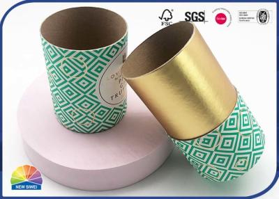China Cylinder Paper Packaging Tube 4C Print For Tea Packaging 157gsm for sale