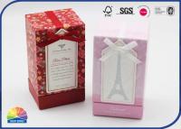 China Rigid Handmade Jewelry Paper Gift Box With Bow Ribbon Shimmering Powder for sale