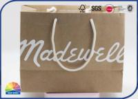 China 4C Print Kraft Paper Bags Matte Lamination With Cotton Handles for sale