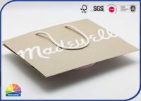 China 4C Print Kraft Paper Bags Matte Lamination With Cotton Handles for sale