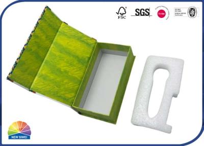 China CMYK Foldable Rigid Paper Hinged Lid Gift Box Magnetic Closure With Foam for sale