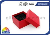 China Black or Red Custom Jewelry Gift Box with Logo Printed for Wedding Ring Packaging for sale