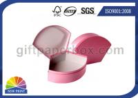 China Hard Cover Cardboard / Kraft Paper Gift Box Pink Luxury Small Jewelry Box for sale