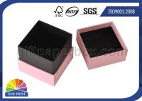 China Hard Cover Cardboard / Kraft Paper Gift Box Pink Luxury Small Jewelry Box for sale