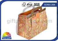 China Printing Handbag Shaped Wrapping Paper Gift Bag with Die-cut Handle , Eco-friendly for sale