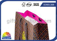 China Customized Matte Laminated Luxury Paper Tote Bag with Grosgrain Handle / Coated Paper for sale