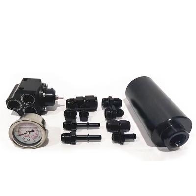China Aluminum Alloy Black Fuel Filter and Pressure Regulating Valve for BMW E46 M3 1kg for sale