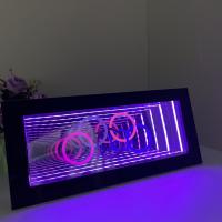 China Available in custom sizes acrylic semi-transparent infinity mirror for abyss tunnel lights acrylic wedding card for sale
