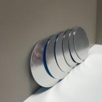 China Diameter 125mm PMMA Concave Semi Transparent Mirror for Automotive 3D Abyss Lamp Car Abyss Light Concave Acrylic Half Mirror for sale