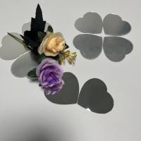 China 1mm Aesthetic Love Heart Acrylic Mirror Sticker, Non Glass Safe Makeup Mirror, Modern Home Wall Art Decoration Gift for sale