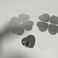 China 1mm Aesthetic Love Heart Acrylic Mirror Sticker, Non Glass Safe Makeup Mirror, Modern Home Wall Art Decoration Gift for sale