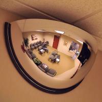 China Acrylic Spherical Convex Mirror 180° and 360° Dome Safety Blind Spot Mirror for sale
