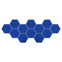 China 3D 12Pcs Hexagon Acrylic Mirror Wall Stickers Decorative Tiles Self Adhesive Aesthetic Room Home Decor Shower Makeup Panel for sale