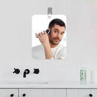 China New Anti-fog Mirror Women Shower Bathroom Handheld Mirror Support Suspension Men's Shaving PC Fogless Mirror for sale