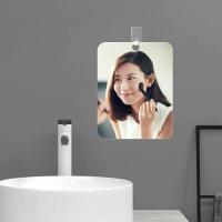 China New Anti-fog Mirror Women Shower Bathroom Handheld Mirror Support Suspension Men's Shaving PC Fogless Mirror for sale